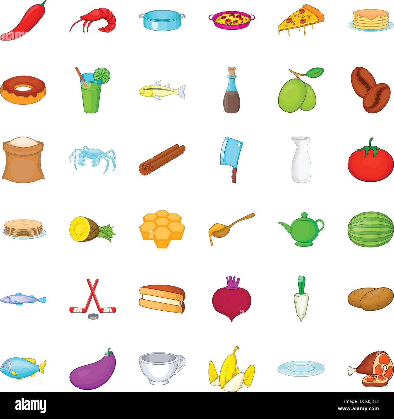 Cookery icons set, cartoon style Stock Vector Image & Art - Alamy
