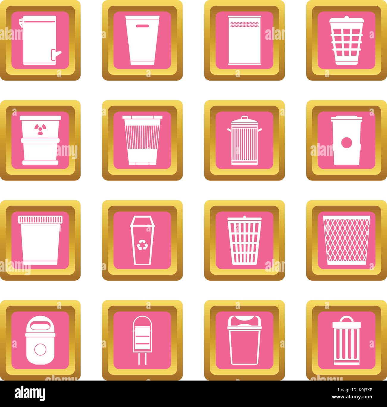 Pink waste bin Stock Vector Images - Alamy
