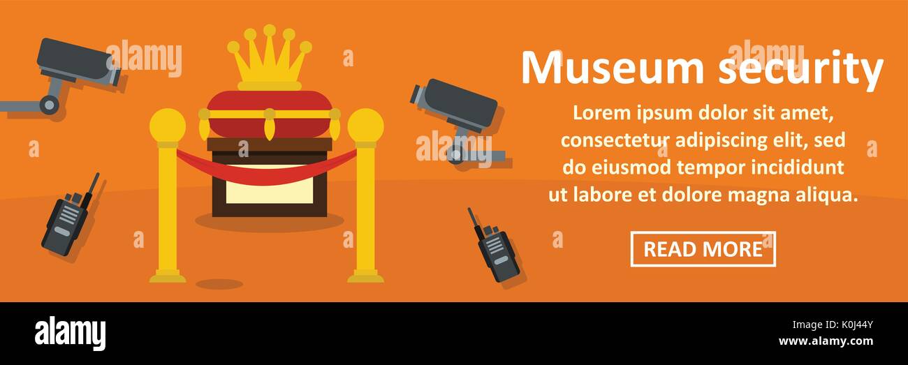 Museum security banner horizontal concept Stock Vector Image & Art - Alamy