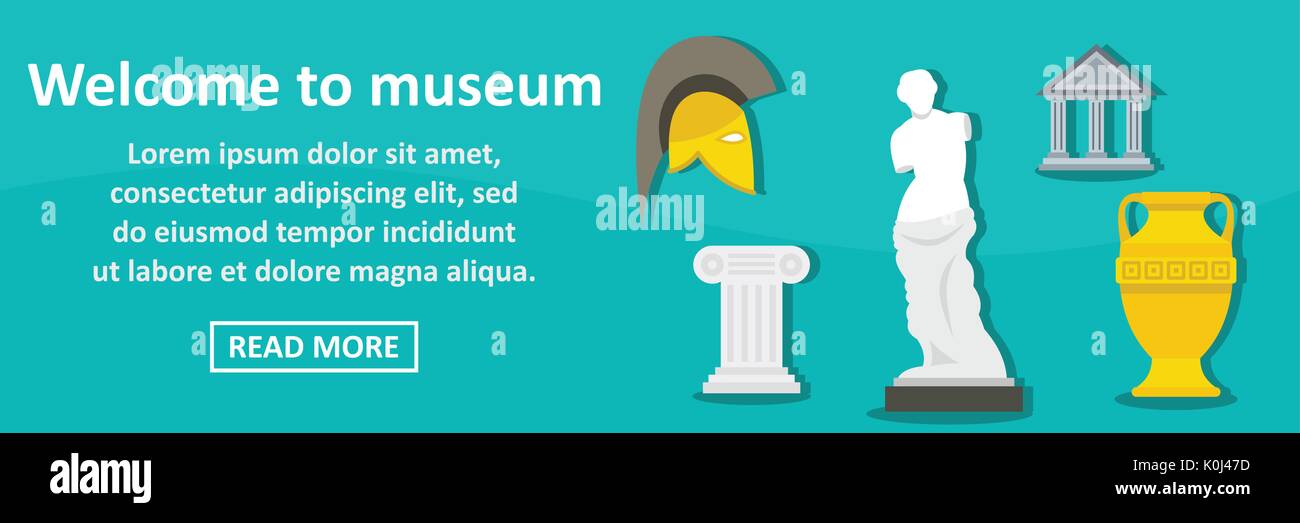 Welcome to museum banner horizontal concept Stock Vector Image & Art ...