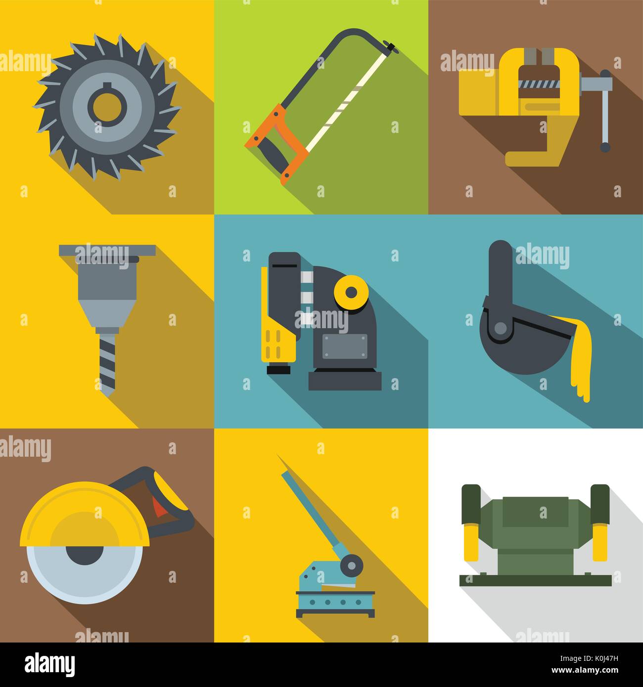 Industry equipment icons set, flat style Stock Vector Image & Art - Alamy