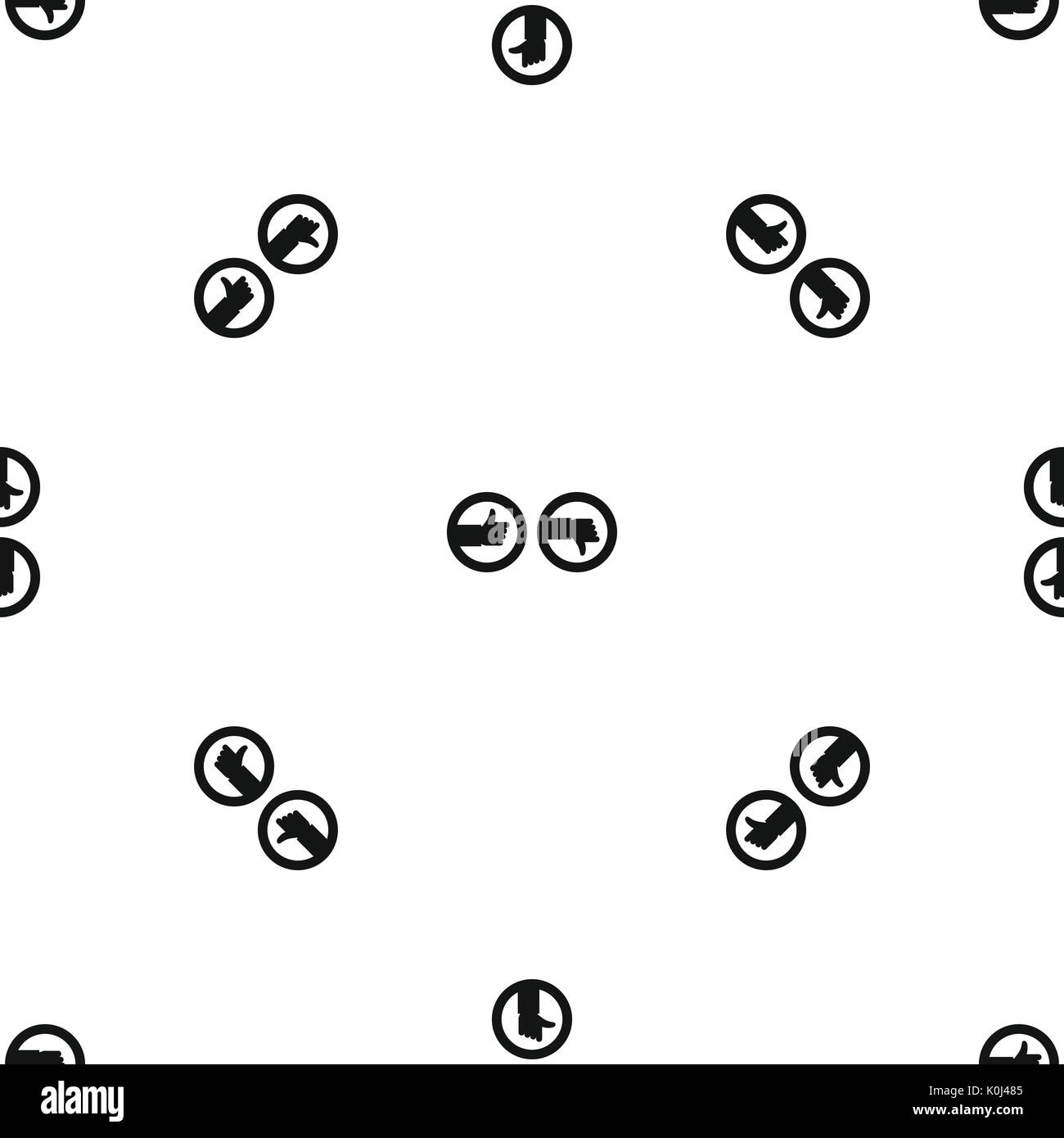 Signs hand up and down pattern seamless black Stock Vector Image & Art ...