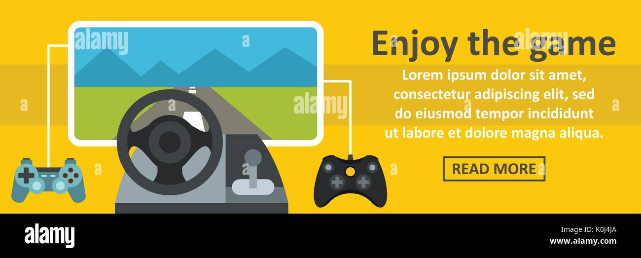 Enjoy the game banner horizontal concept Stock Vector Image & Art - Alamy