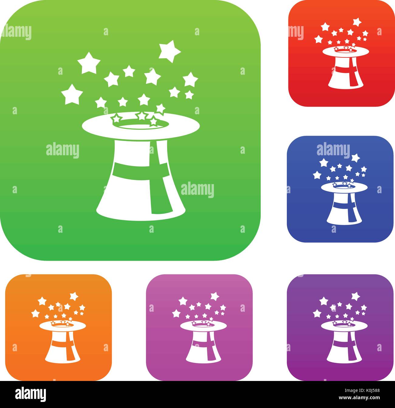 Magic hat with stars set collection Stock Vector Image & Art - Alamy