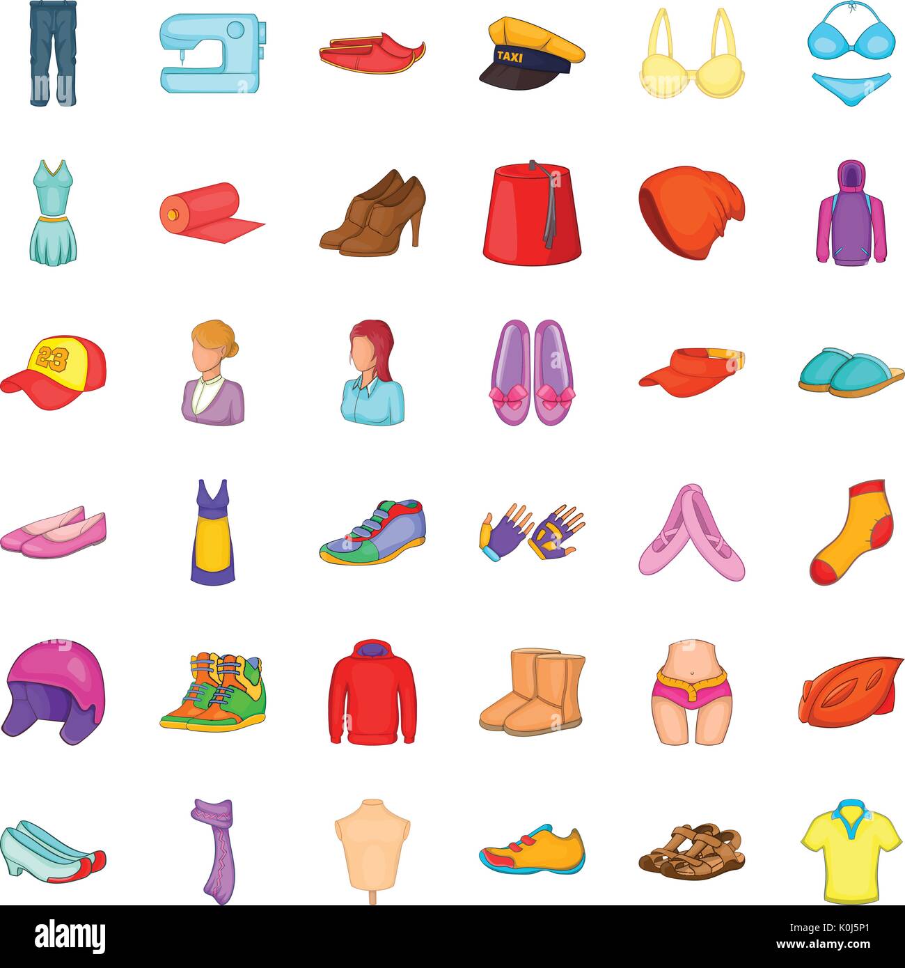 Dress icons set, cartoon style Stock Vector Image & Art - Alamy