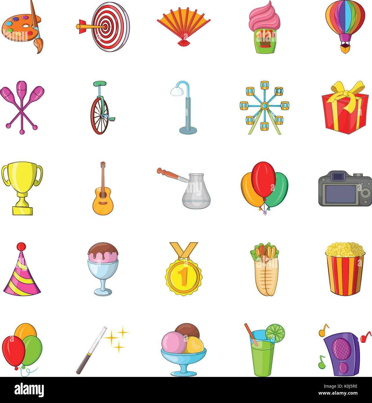 Performance icons set, cartoon style Stock Vector Image & Art - Alamy