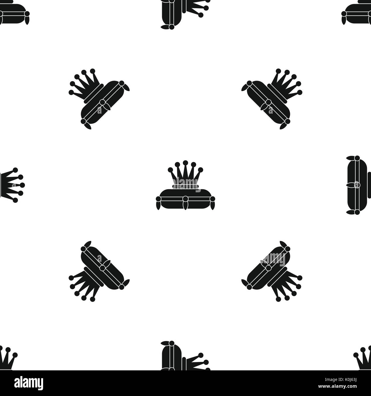 Crown king pattern seamless black Stock Vector Image & Art - Alamy