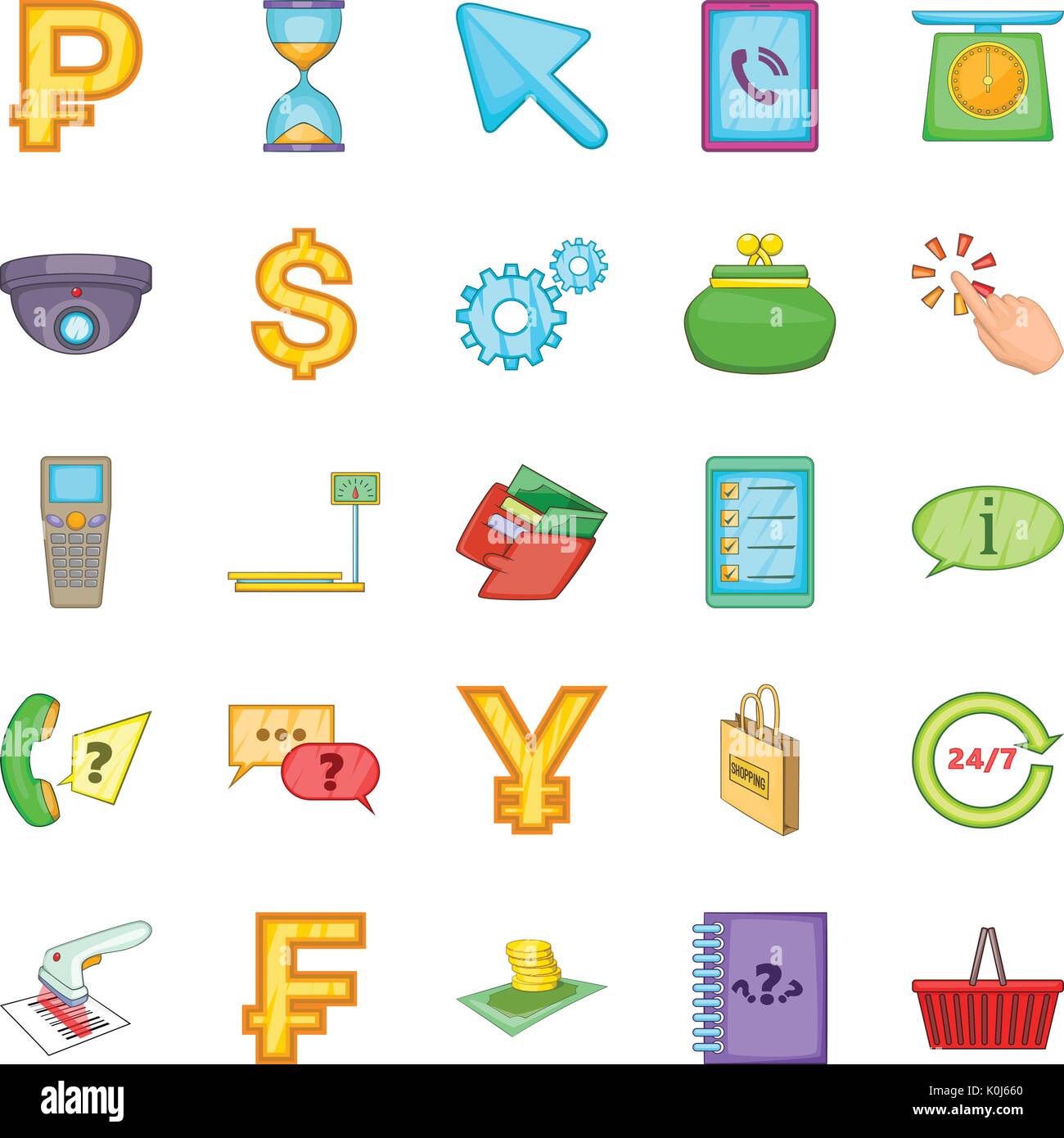 Credit icons set, cartoon style Stock Vector Image & Art - Alamy