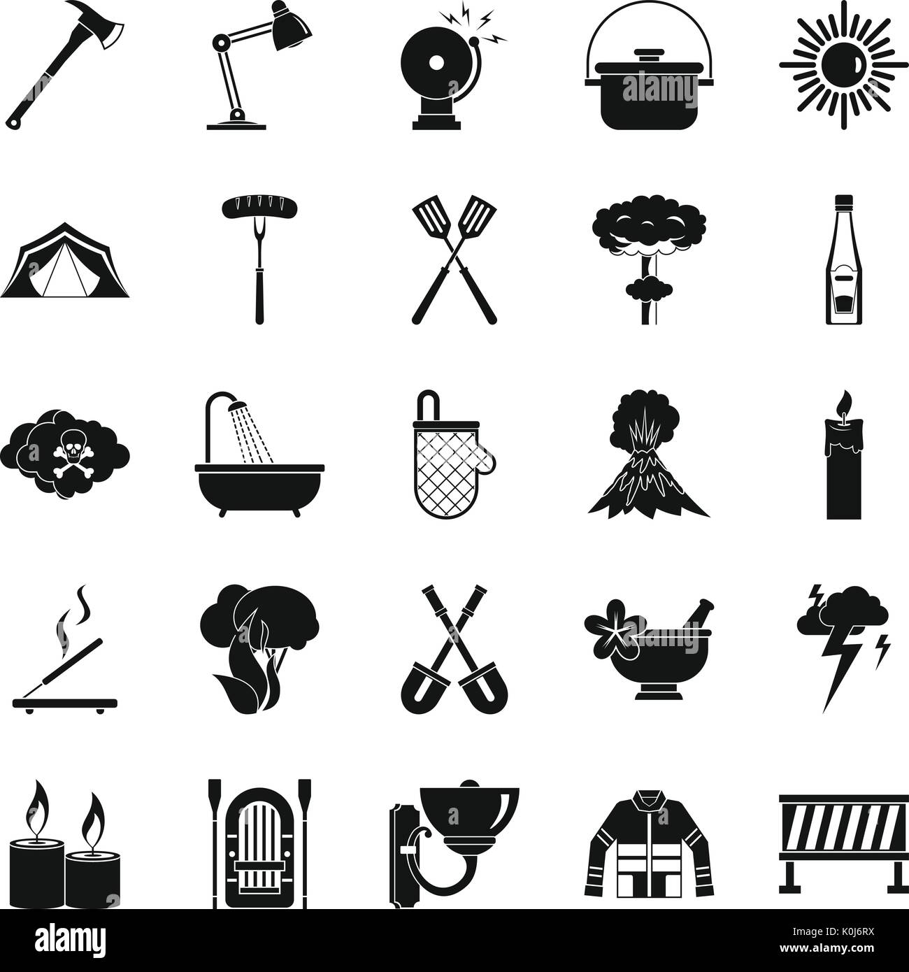 Dry icons set, simple style Stock Vector Image & Art - Alamy