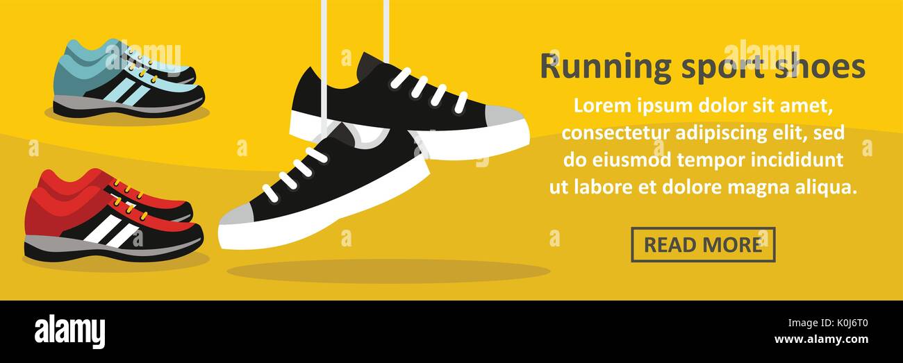 Running sport shoes banner horizontal concept Stock Vector Image & Art ...