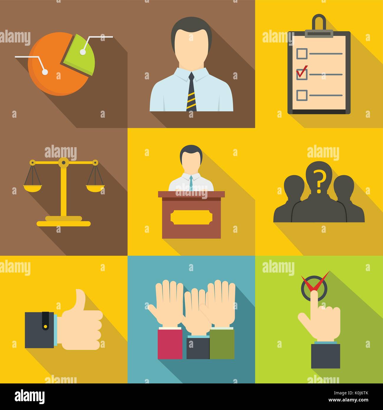 Population survey icons set, flat style Stock Vector Image & Art - Alamy