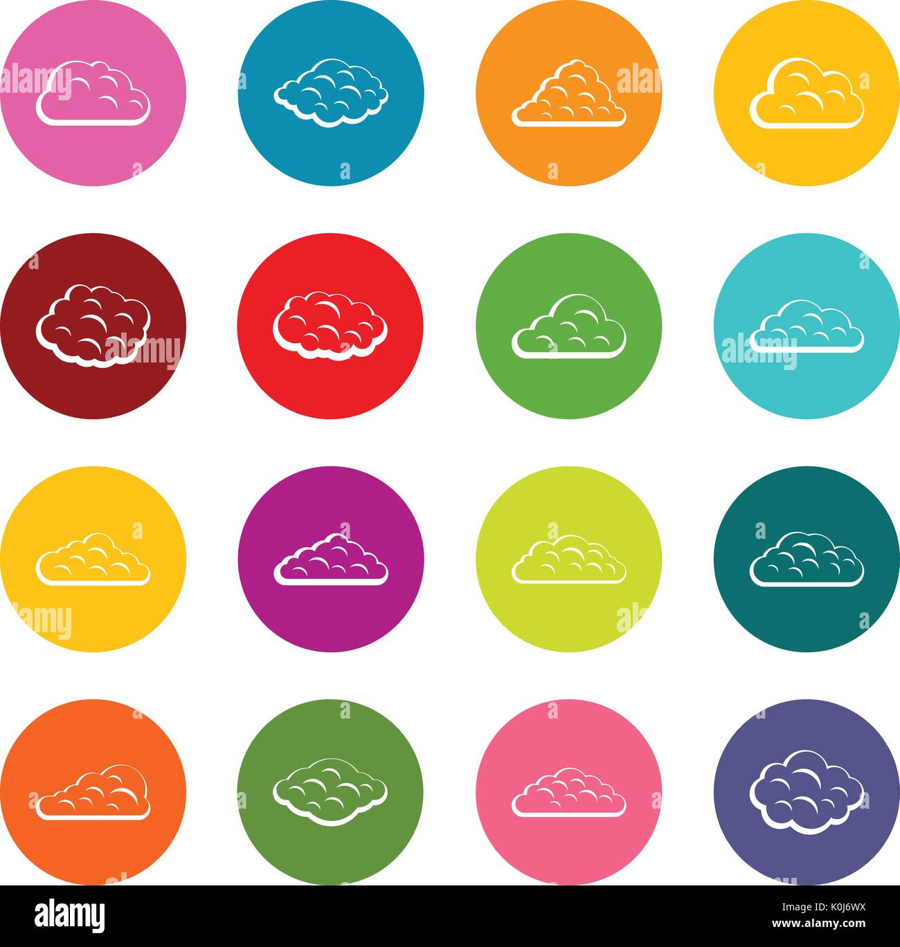Clouds icons many colors set Stock Vector Image & Art - Alamy