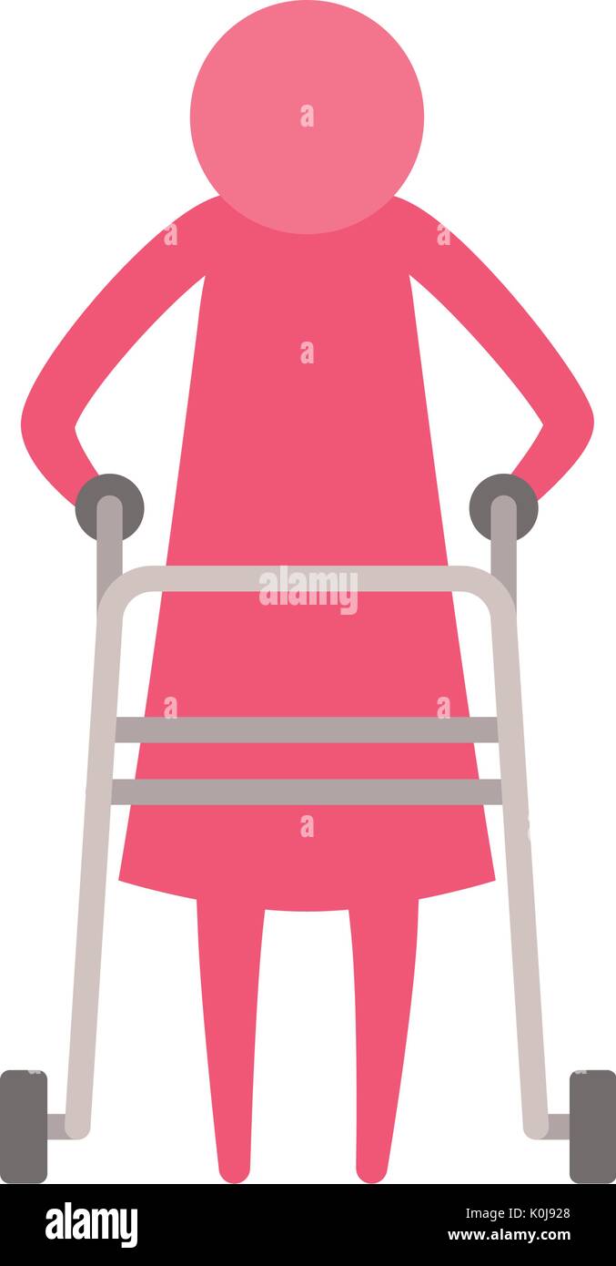 Female walker in pink Stock Vector Images - Alamy