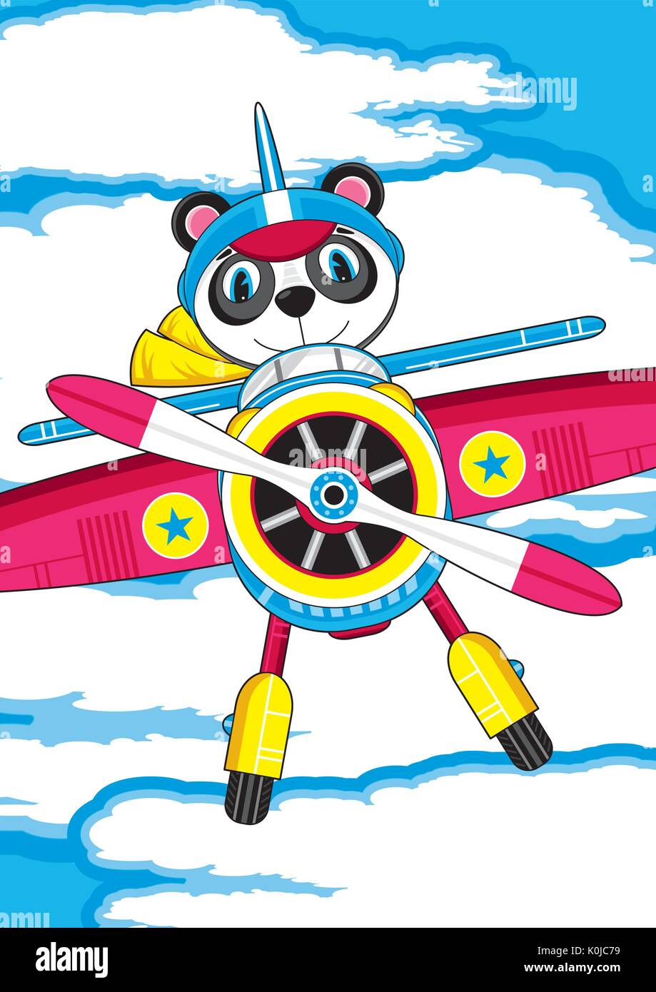 Panda pilot Stock Vector Images - Alamy