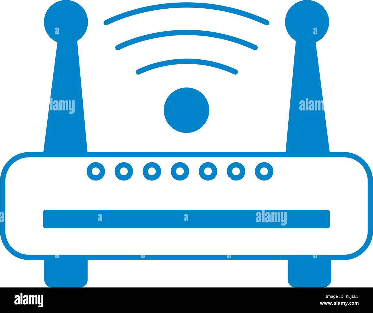 silhouette router wifi connection network technology Stock Vector Image ...