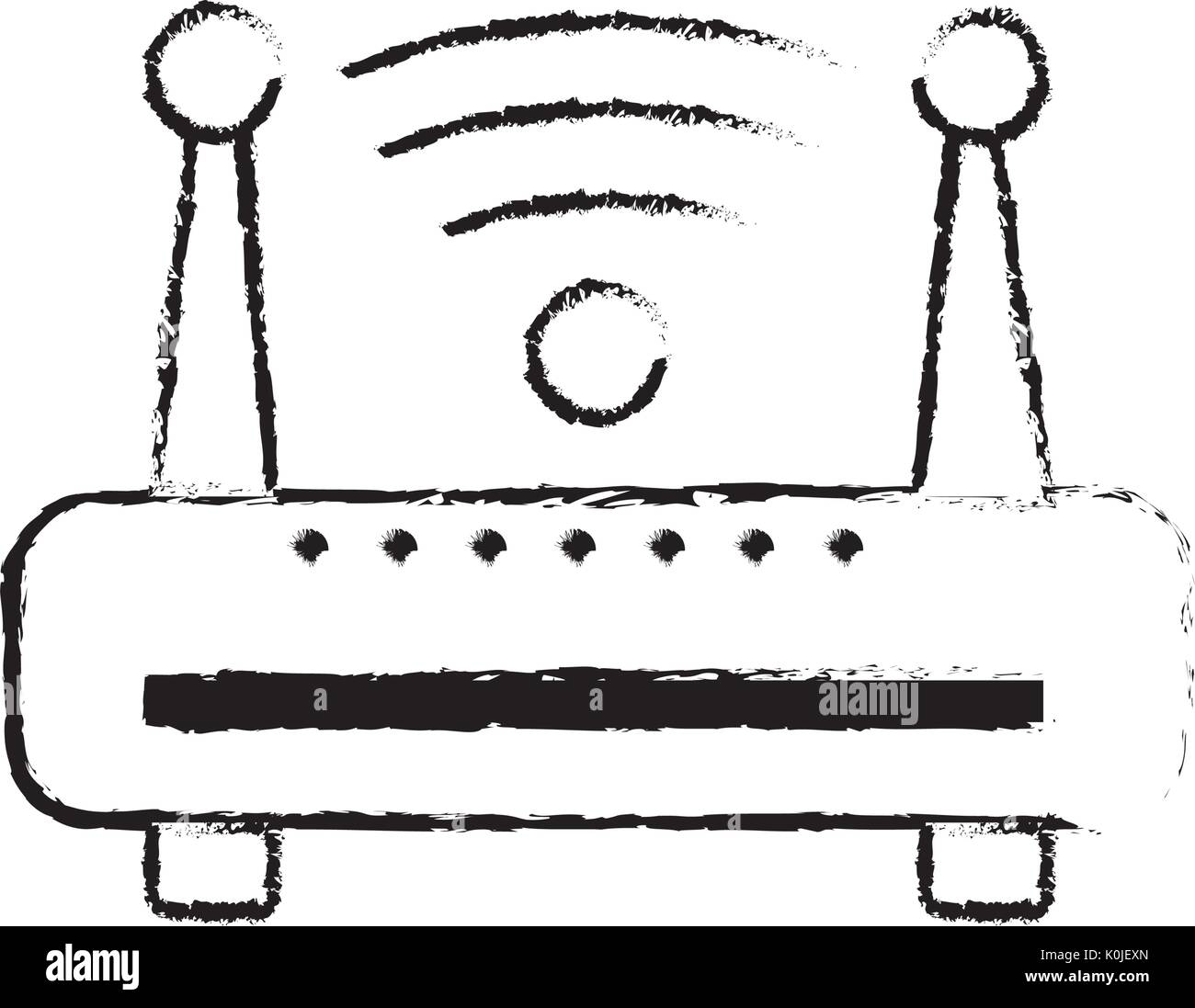 figure router wifi connection network technology Stock Vector Image ...