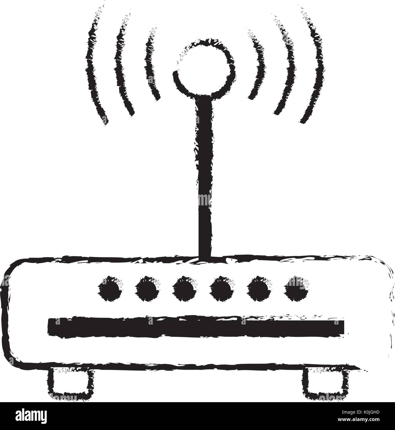 figure router wifi connection network technology Stock Vector Image ...