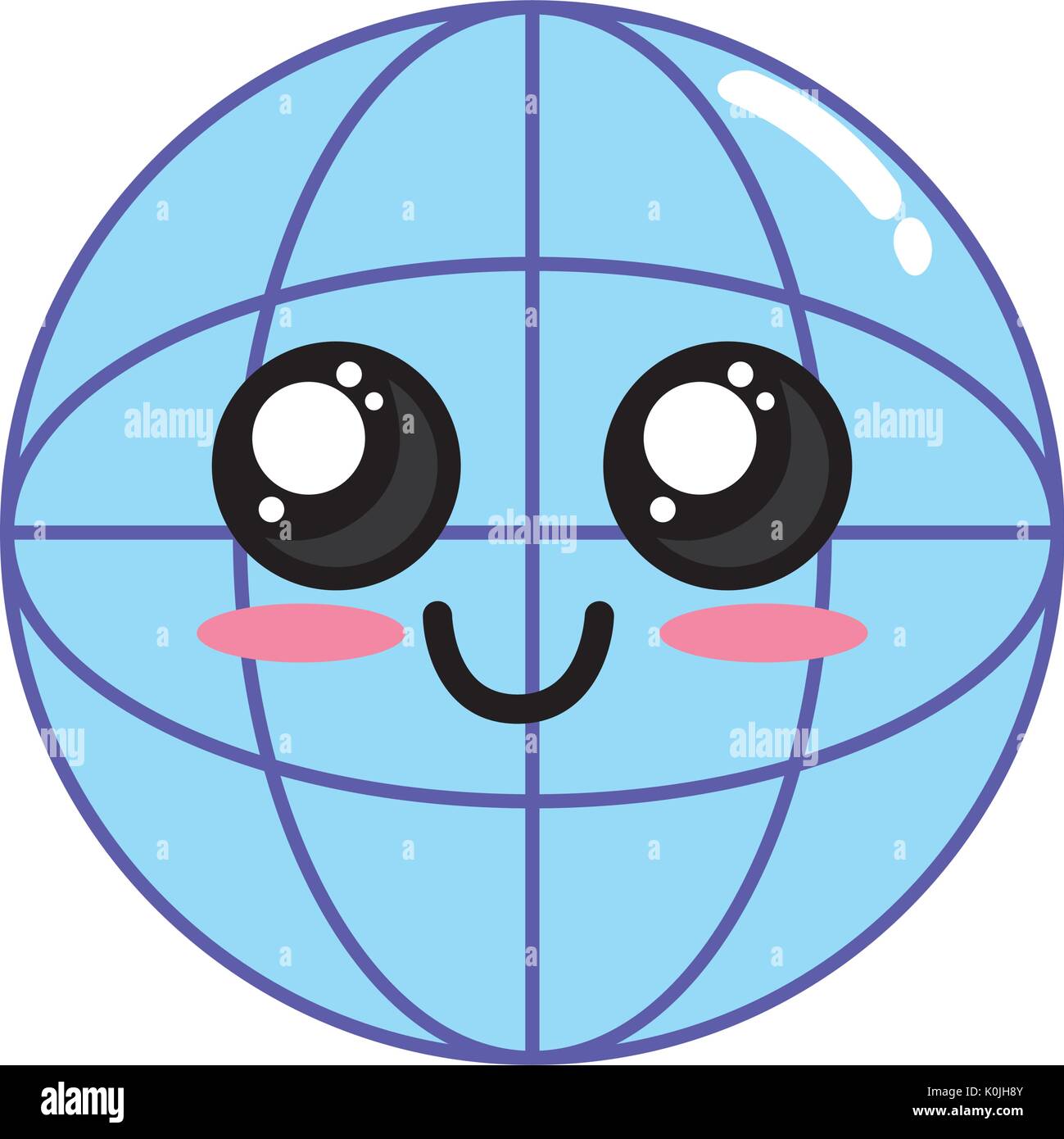 kawaii cute happy global connection Stock Vector Image & Art - Alamy