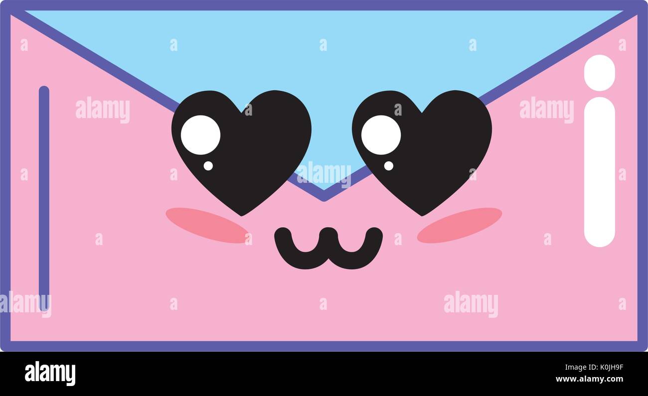 kawaii cute tender letter card Stock Vector Image & Art - Alamy