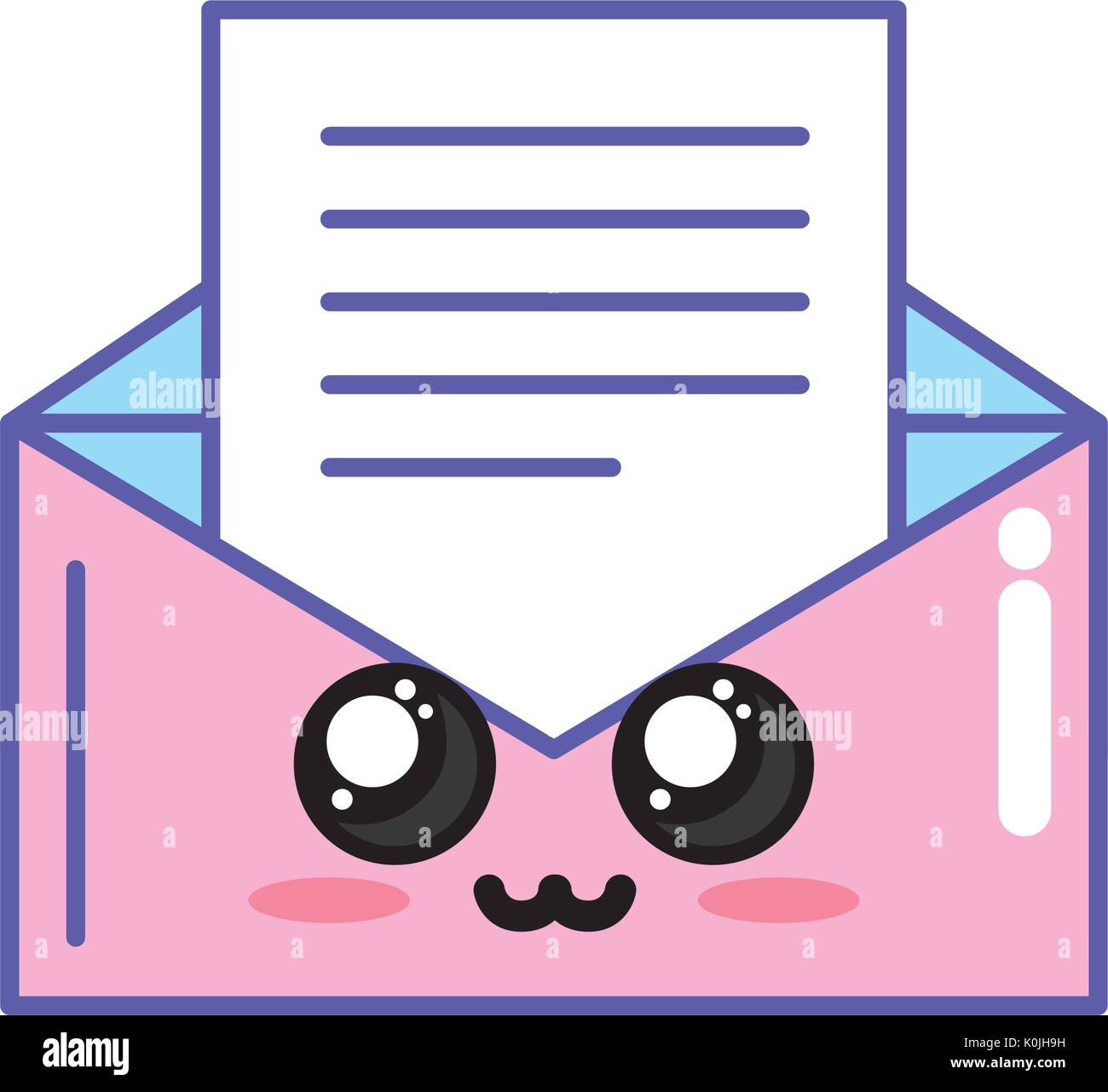 kawaii cute tender letter card Stock Vector Image & Art - Alamy