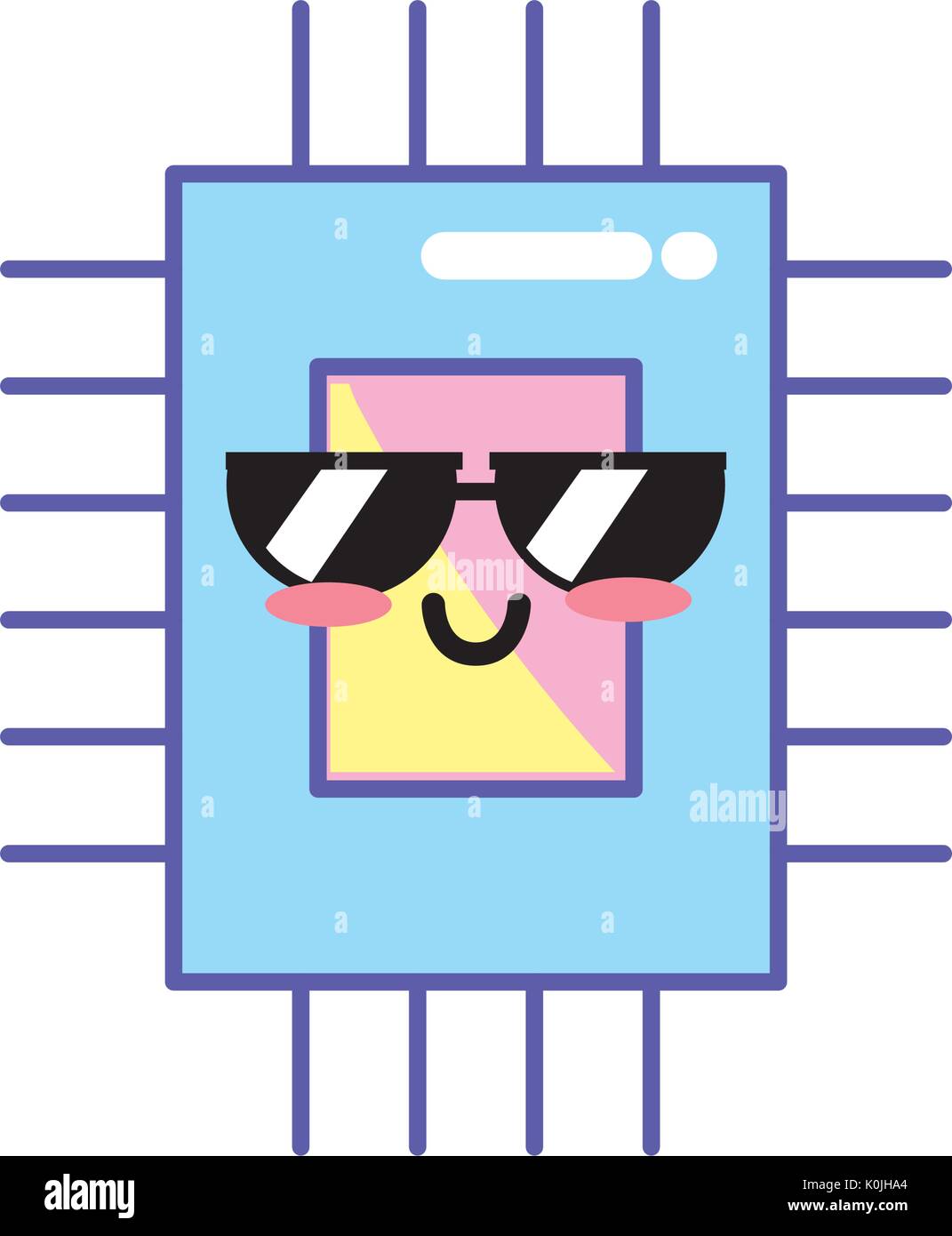 kawaii cute funny circuit server Stock Vector Image & Art - Alamy