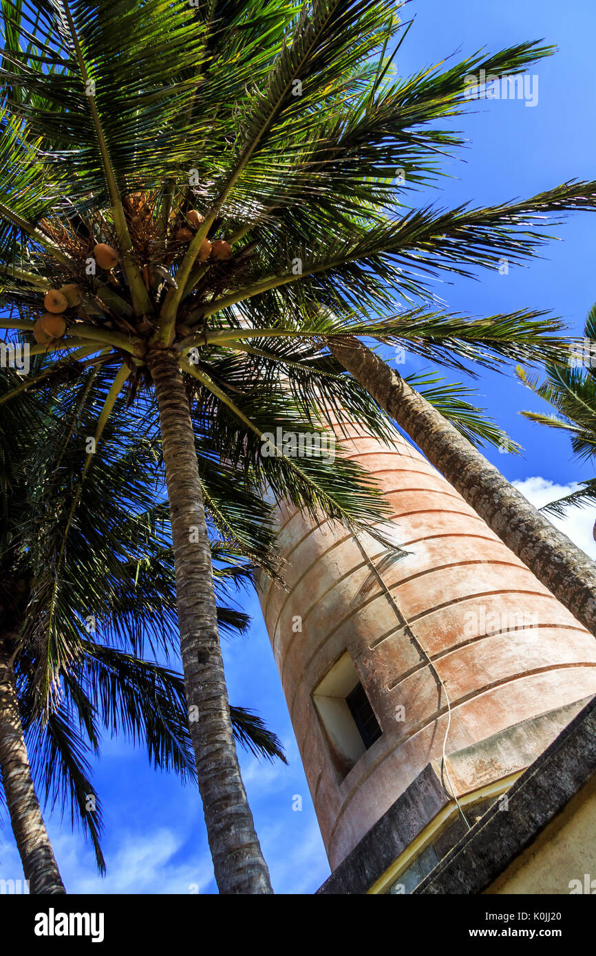 Lighthouse in fort Gale at Sri Lanka seascape. Shift horizon Stock ...
