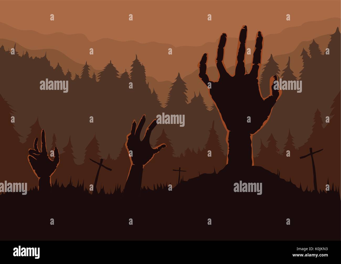 Zombie hand out of ground hi-res stock photography and images - Alamy
