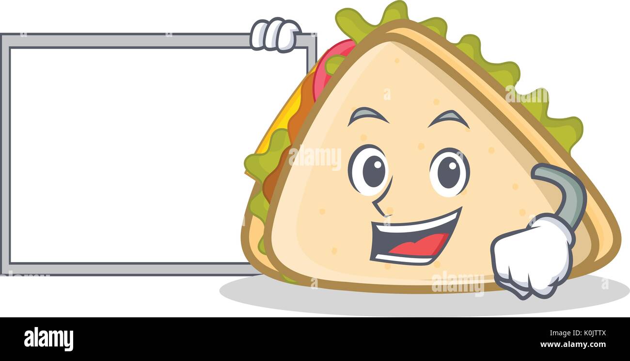 With board sandwich character cartoon style Stock Vector Image & Art ...
