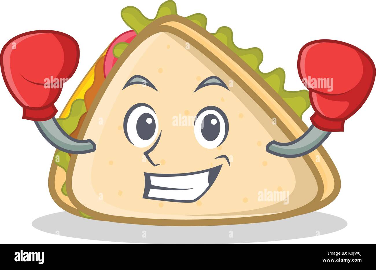Boxing sandwich character cartoon style Stock Vector Image & Art - Alamy