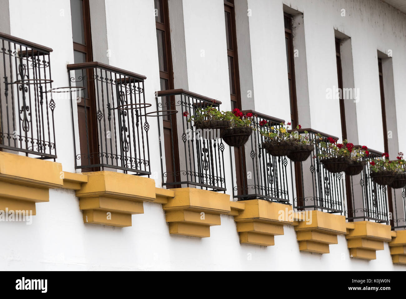 colonial architecture in the historical centre of Popayan Colombia ...