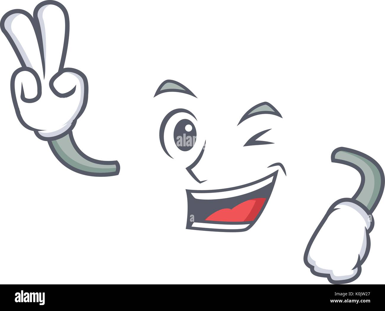 Two finger sandwich character cartoon style Stock Vector Image & Art ...