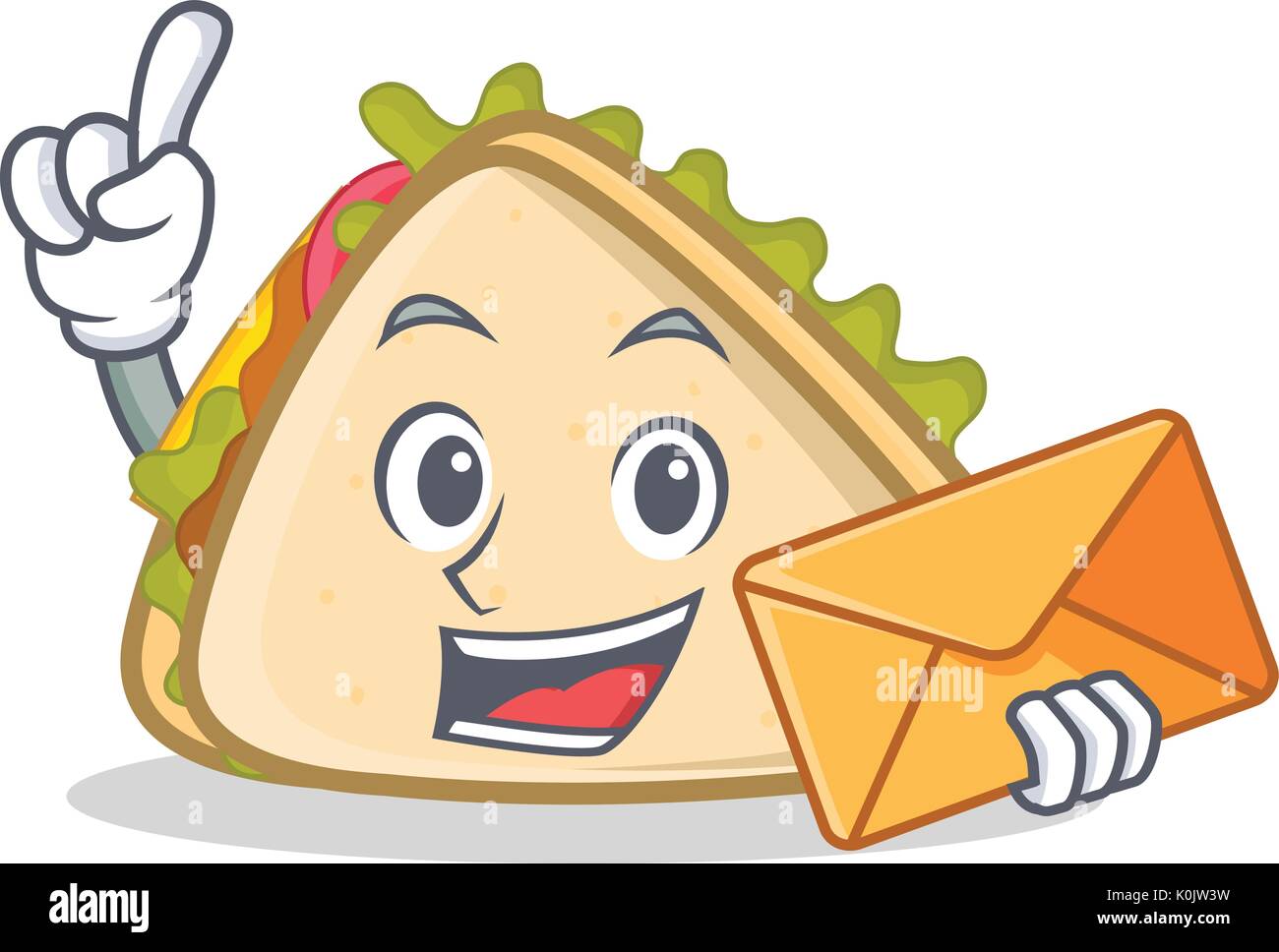 sandwich character cartoon style with envelope Stock Vector Image & Art ...