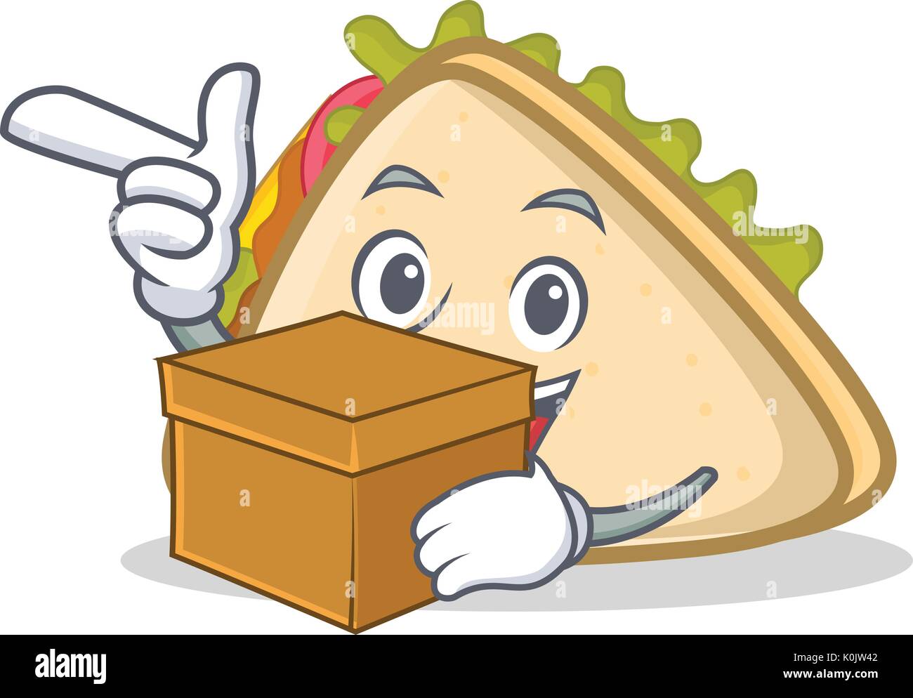 With box sandwich character cartoon style Stock Vector Image & Art - Alamy