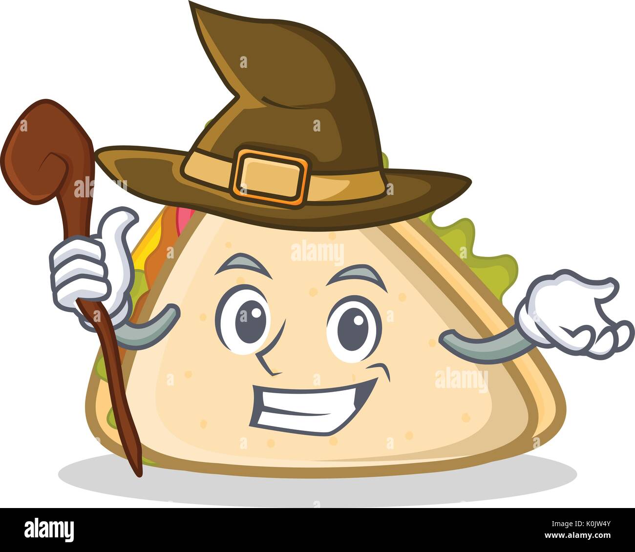 Witch sandwich character cartoon style Stock Vector Image & Art - Alamy