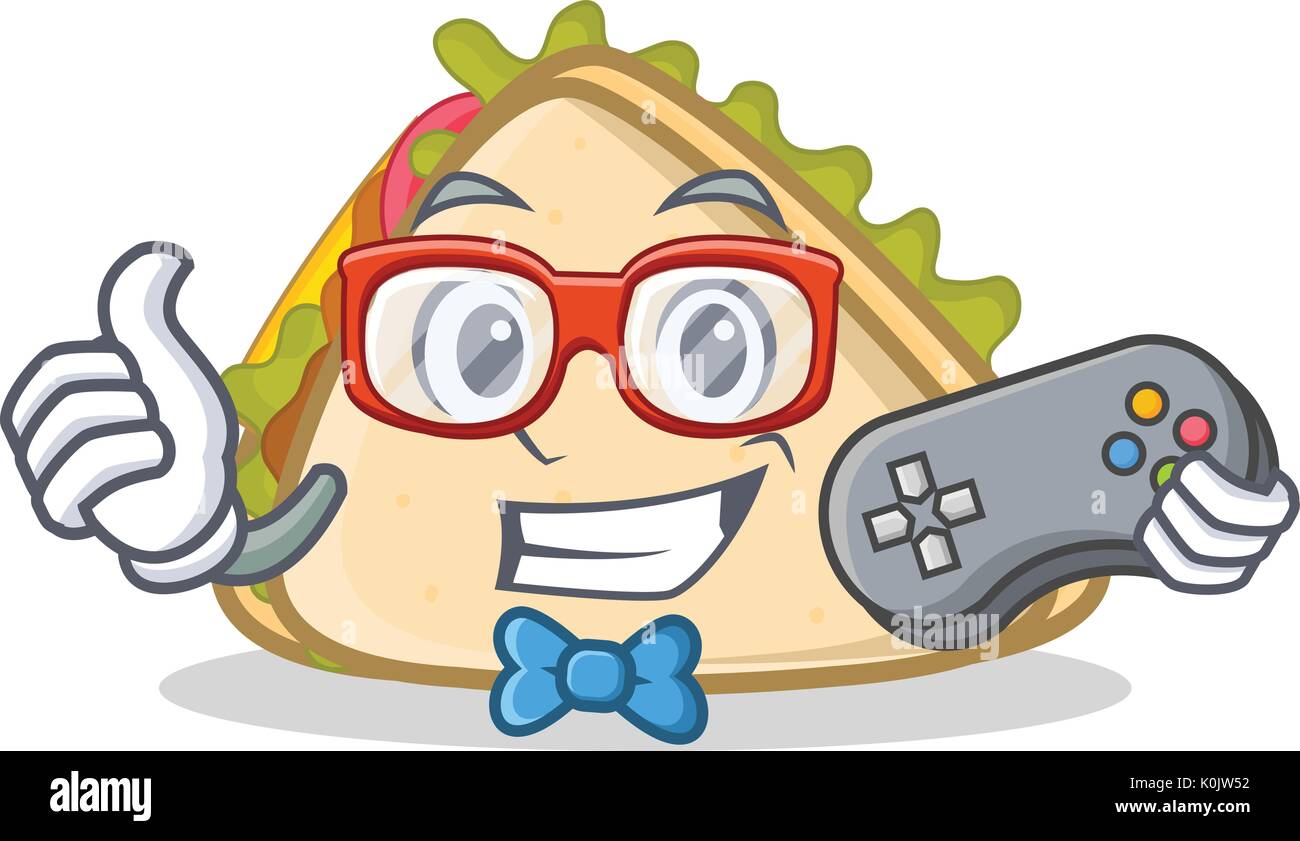 Gamer sandwich character cartoon style Stock Vector Image & Art - Alamy