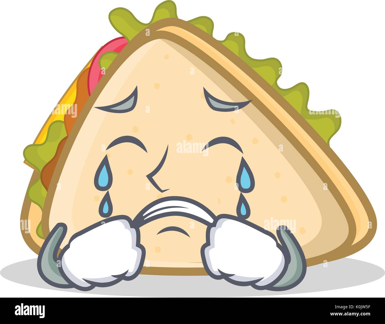 Crying sandwich character cartoon style Stock Vector Image & Art - Alamy