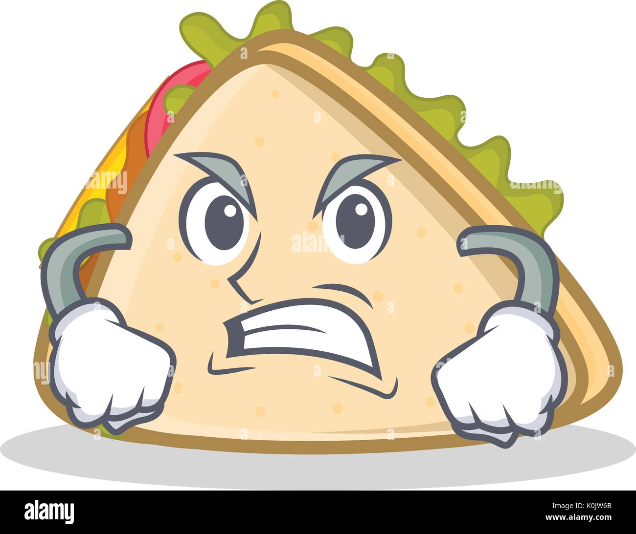 Angry sandwich character cartoon style Stock Vector Image & Art - Alamy