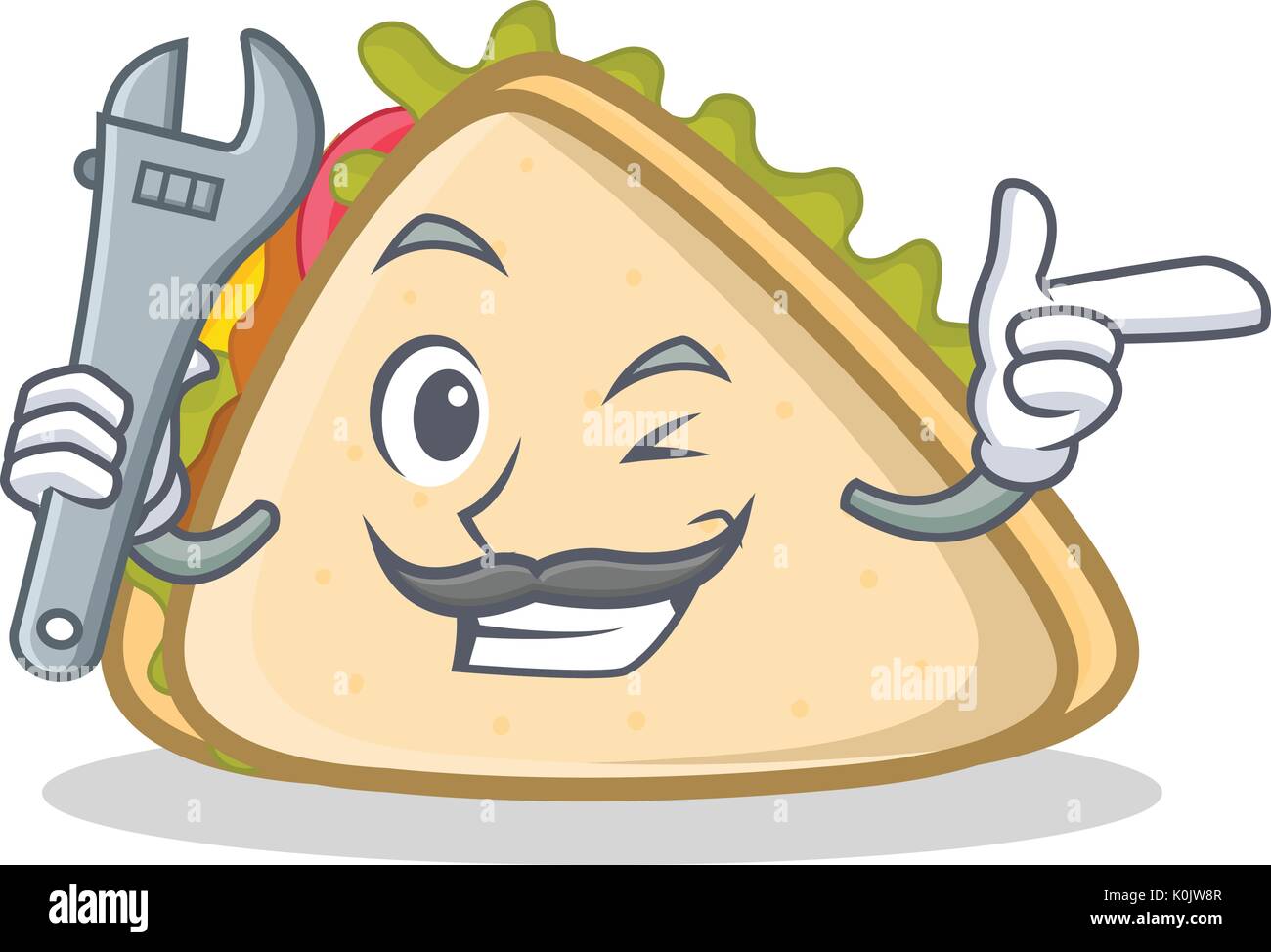 Mechanic sandwich character cartoon style Stock Vector Image & Art - Alamy