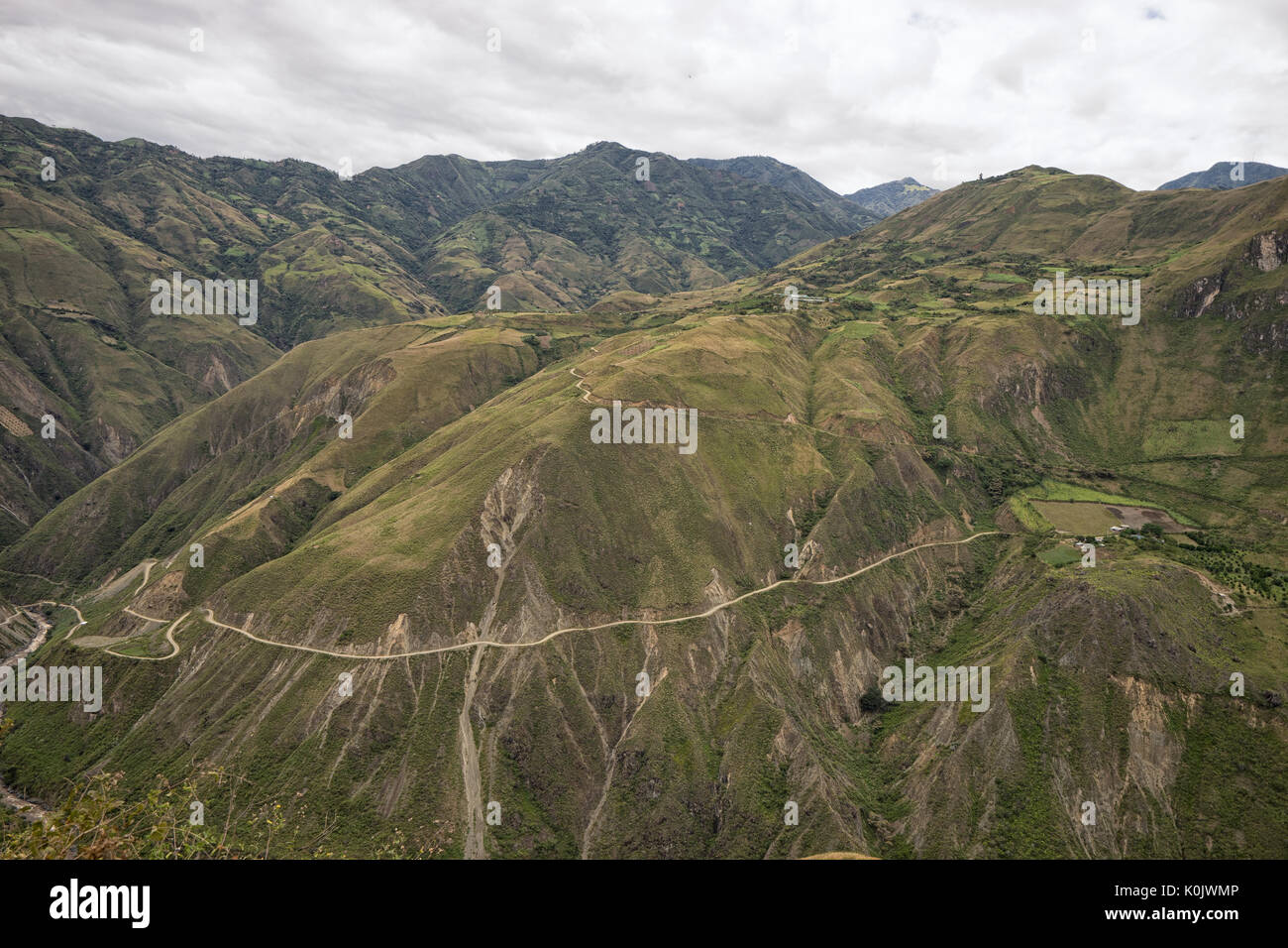 road on the mountain side in the Andes Colombia Stock Photo - Alamy