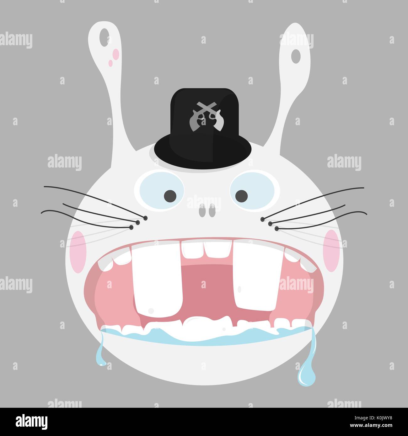 Mister Rabbit isolated.Happy Halloween.Vector illustration Stock Vector ...