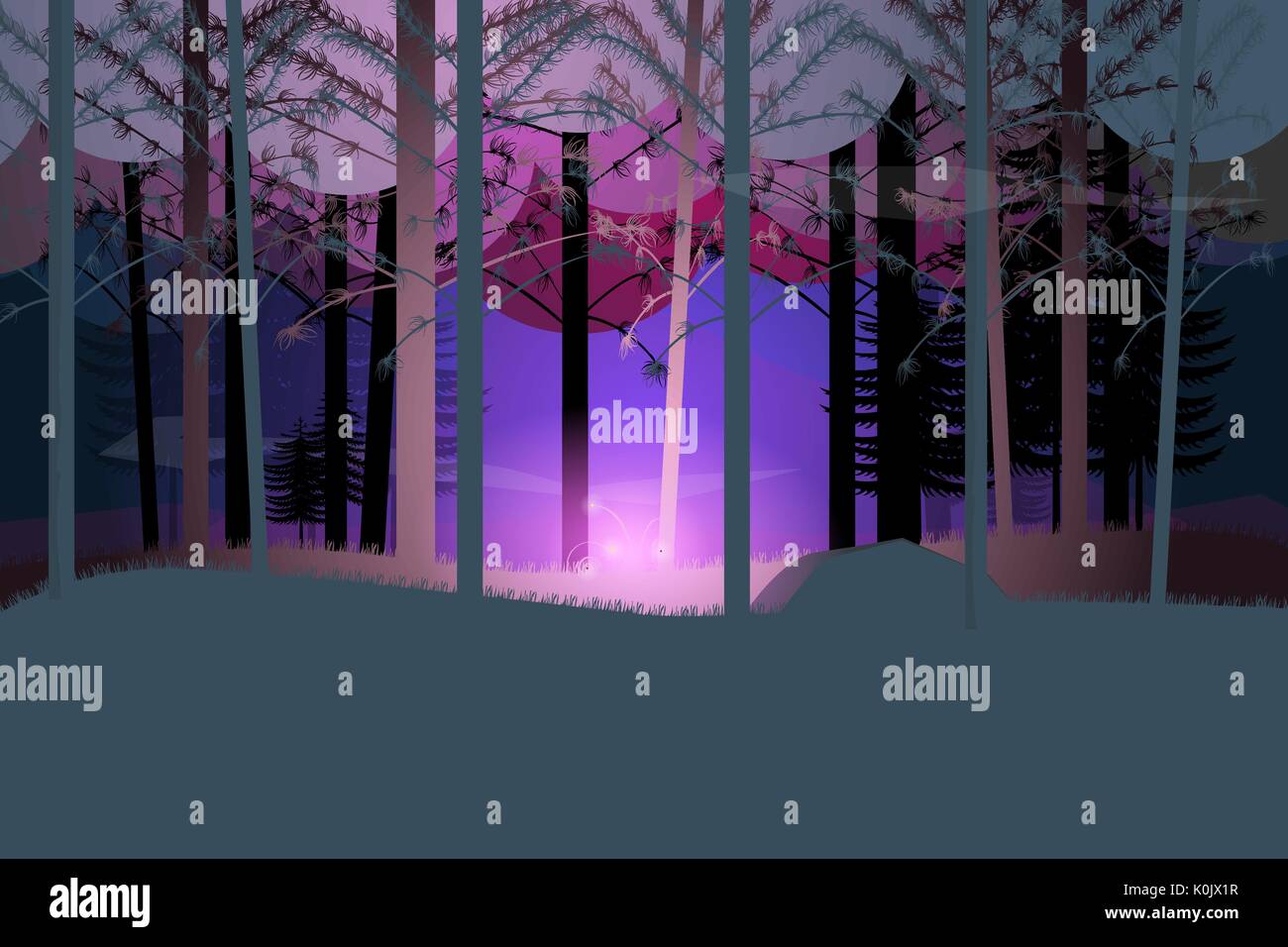 Fairy tale shiny night Stock Vector Images - Alamy