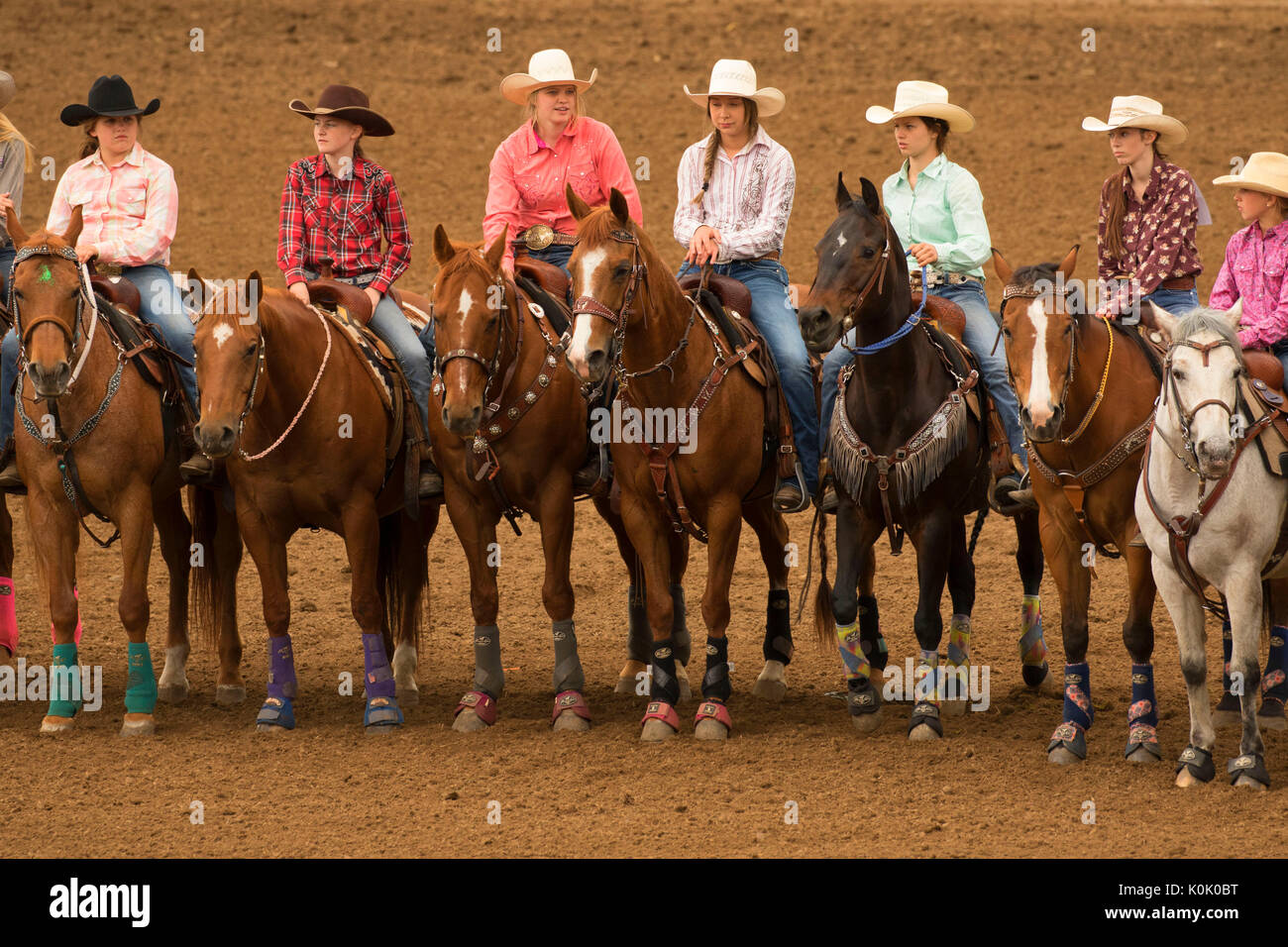 Grand Entry, St Paul Junior Rodeo, St Paul, Oregon Stock Photo - Alamy