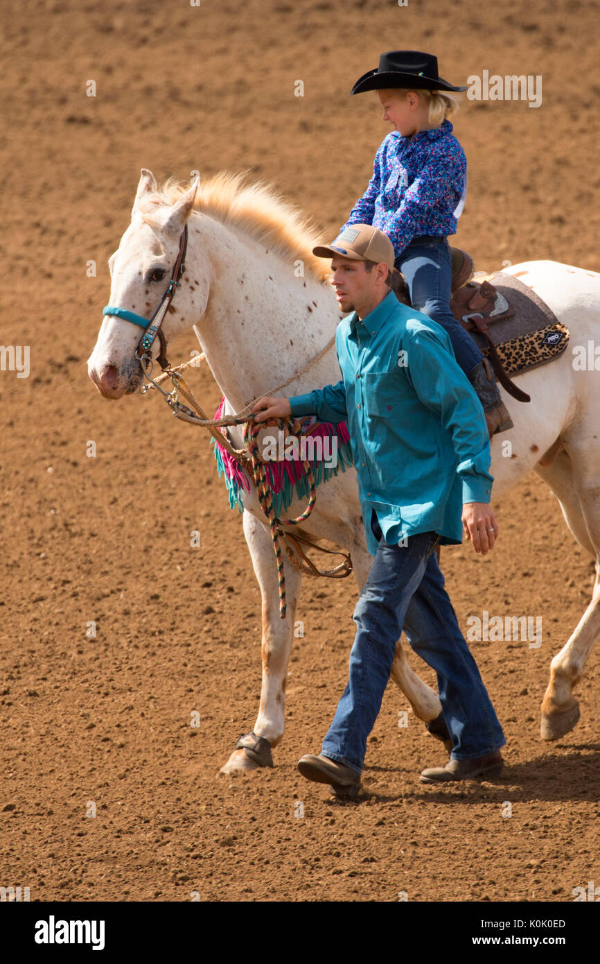Barrel racing, St Paul Junior Rodeo, St Paul, Oregon Stock Photo - Alamy