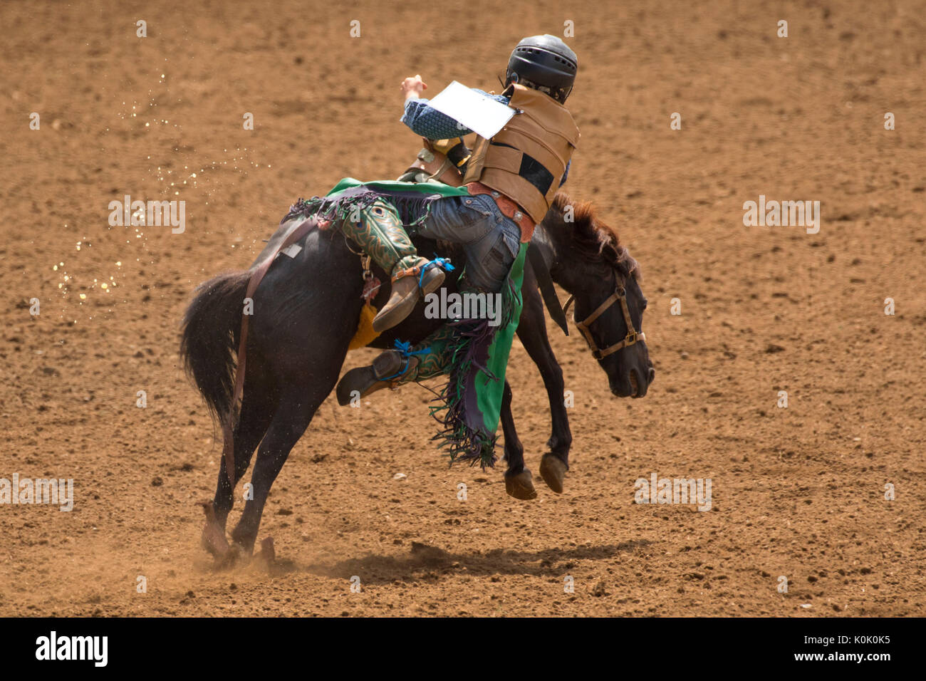 Bareback riding, St Paul Junior Rodeo, St Paul, Oregon Stock Photo - Alamy