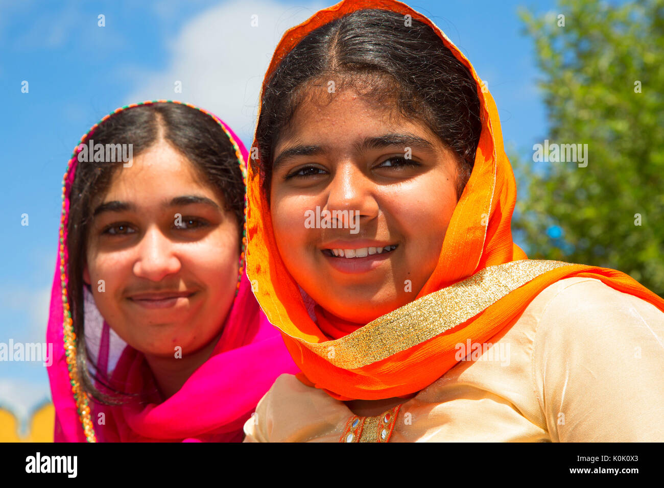 Young Sikh girls, Sikh Day Parade, Salem, Oregon Stock Photo - Alamy