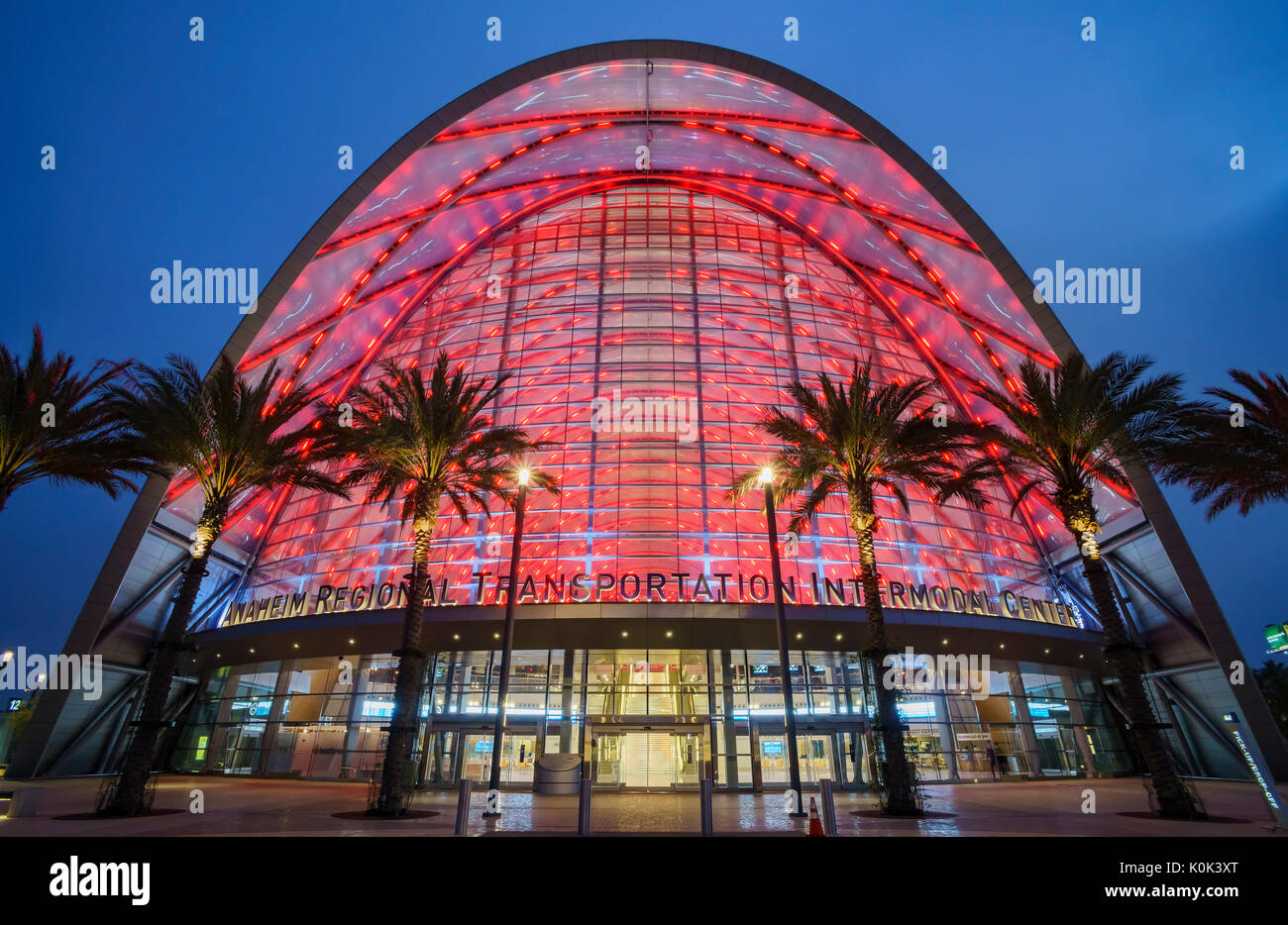 Anaheim, JUN 3: The beautiful Anaheim Regional Intermodal Transit ...