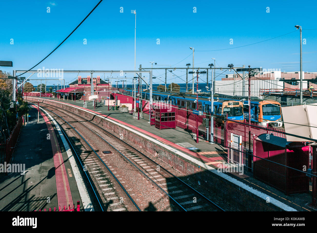 Melbourne, Australia - July 29, 2017: Brighton Beach train station on ...