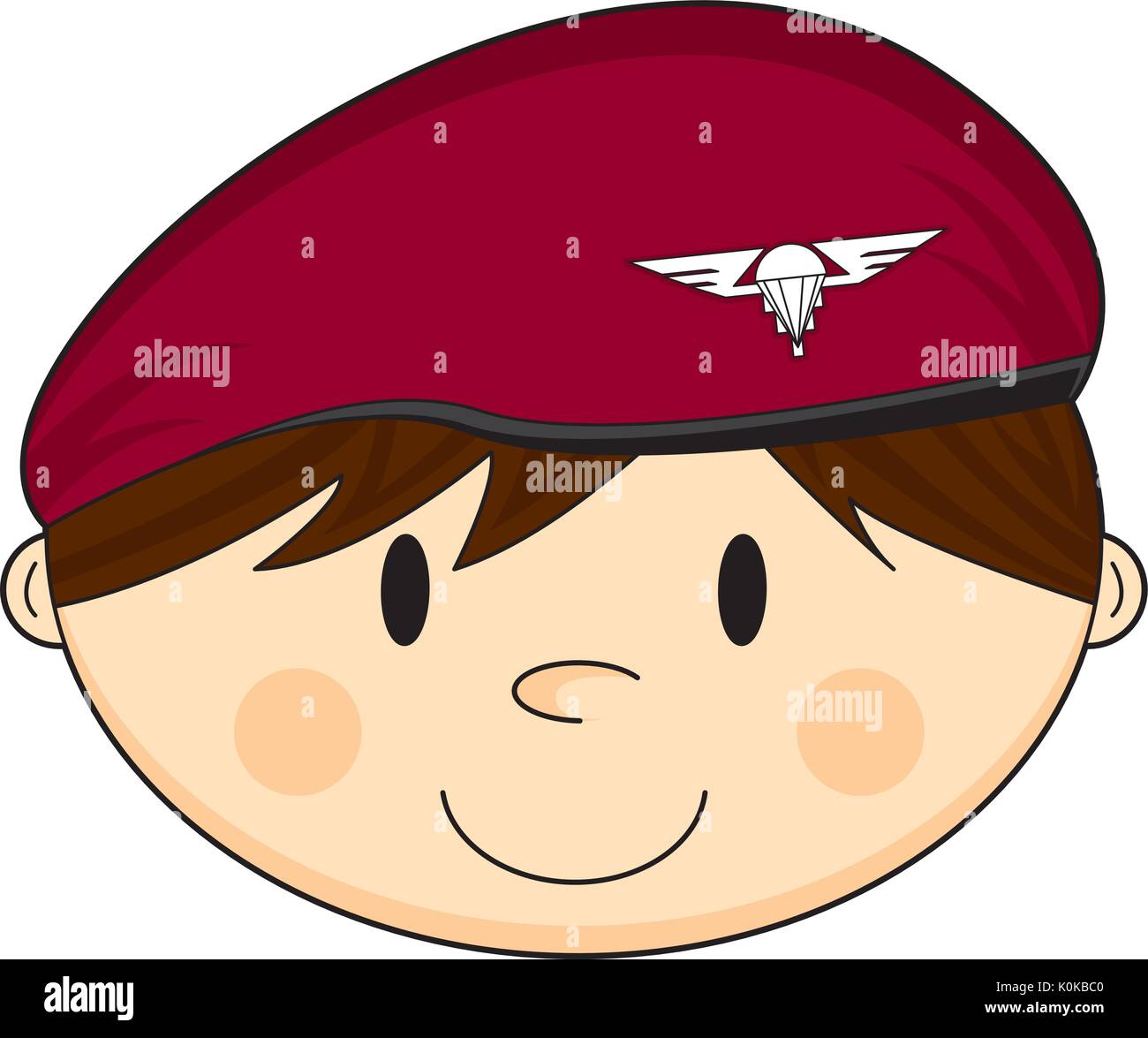 Cartoon Military Army Soldier Head Vector Illustration Stock Vector ...