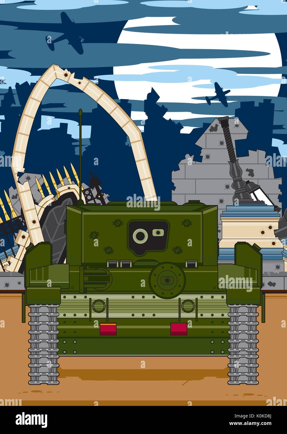Cartoon Military Tank Vector Illustration Stock Vector Image & Art - Alamy