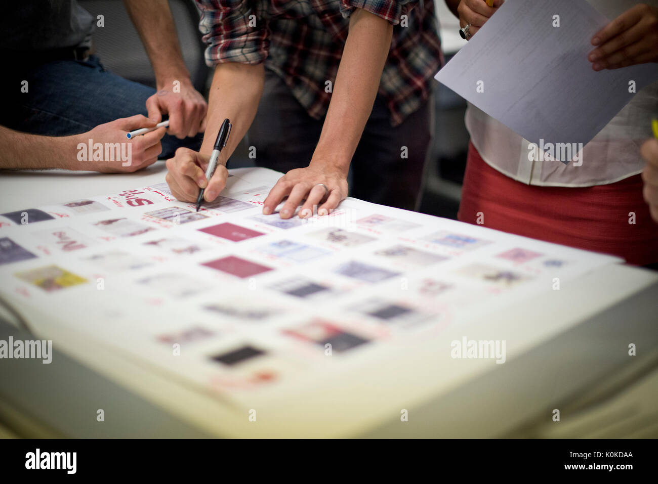 Design studio color proofing before printing Stock Photo - Alamy